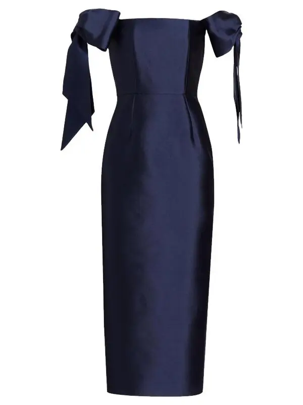 Alexia Maria Isabella Bow Midi-dress - Navy