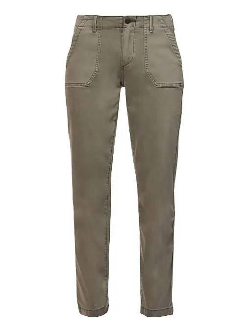 Paige Mayslie Tapered Mid-rise Jeans - Vintage Moss
