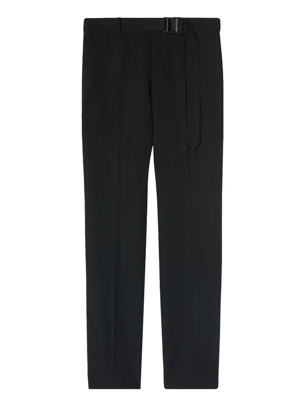Off-White Belted Slim-fit Trousers - Black