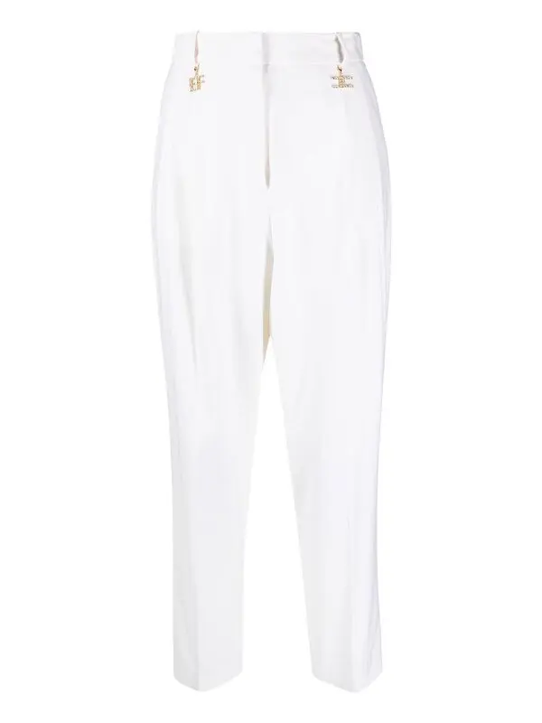 Elisabetta Franchi Crystal-embellished Trousers - Neutrals
