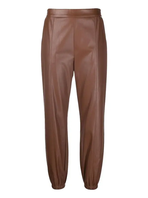 Liu Jo Tapered High-waist Trousers - Brown