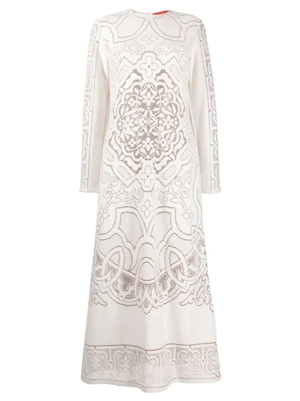 La DoubleJ Lacey Maxi Dress - White