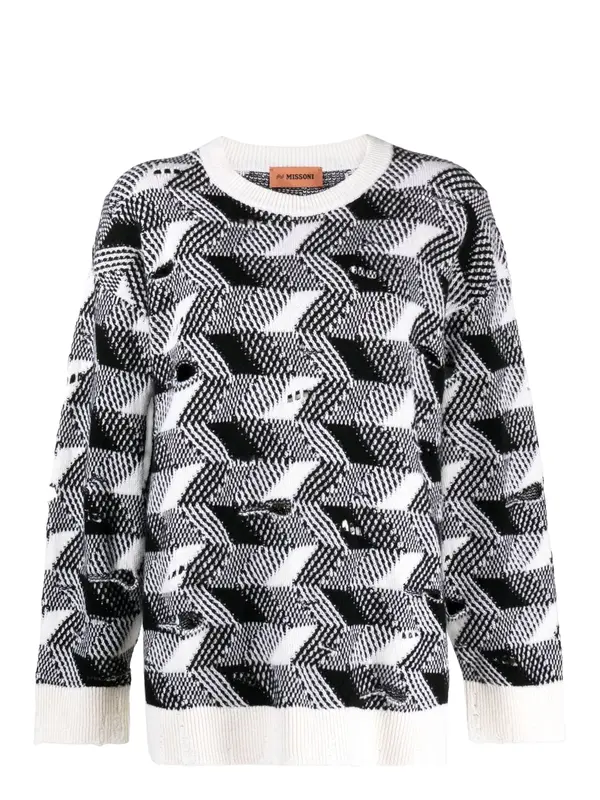 Missoni Woven-knit Jumper - White