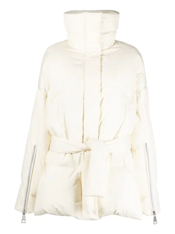 Khrisjoy Iconic Belted Puffer Jacket - Neutrals