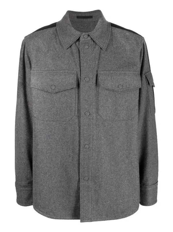 Helmut Lang Button-up Long-sleeve Shirt - Grey