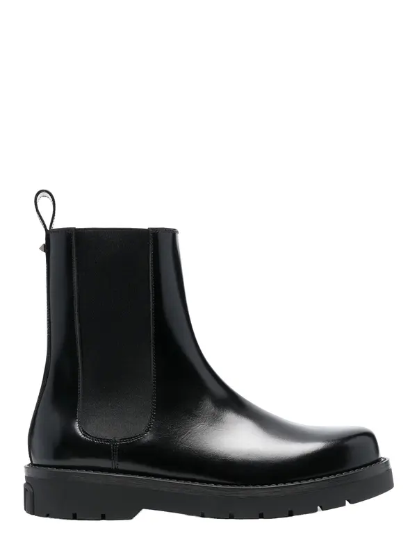 Valentino Garavani Leather Chelsea Boots - Black