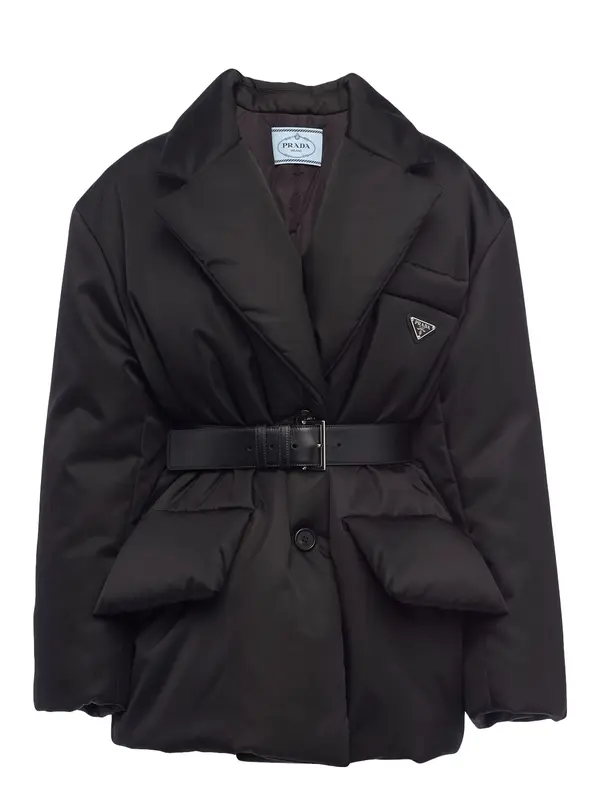 Prada Re-nylon Padded Down Jacket - Black