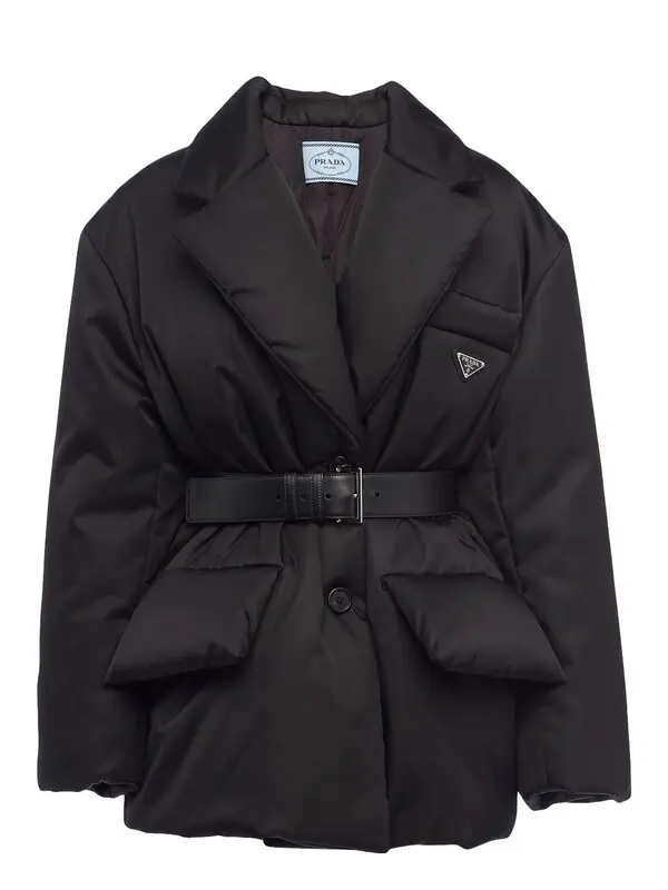 Prada Re-nylon Padded Down Jacket - Black