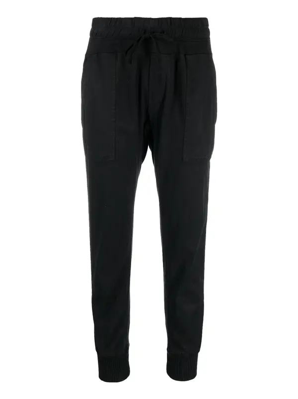 JAMES PERSE Mixed Media Trousers - Black