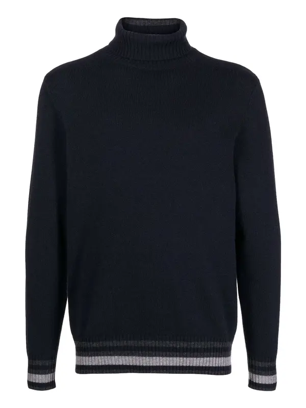 N.peal Roll-neck Jumper - Blue