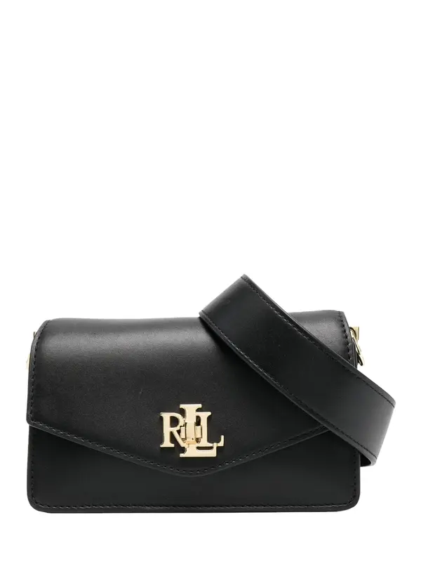 Ralph Lauren Logo-detail Leather Tote - Black