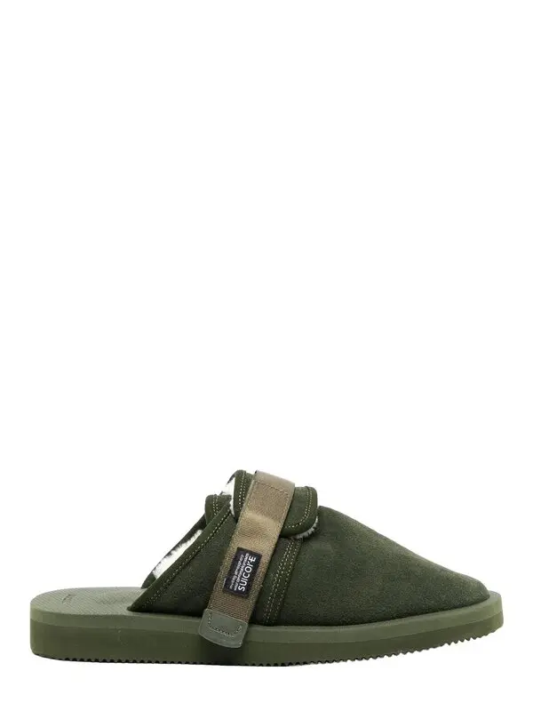 Suicoke Zavo-mab Shearling-lined Slippers - Green