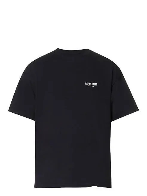 REPRESENT Owners' Club Graphic-print Relaxed-fit Cotton-jersey T-shirt - Black