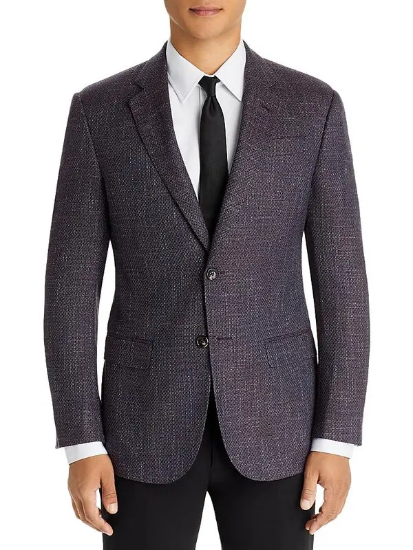 Emporio Armani Neat Classic Fit Blazer - Purple