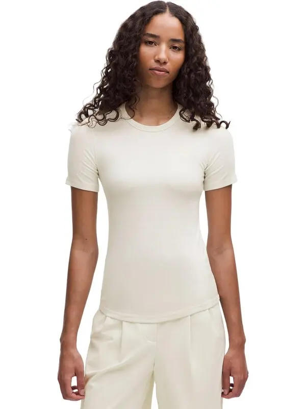 Lululemon Hold Tight Short-sleeve Shirt - Light Ivory