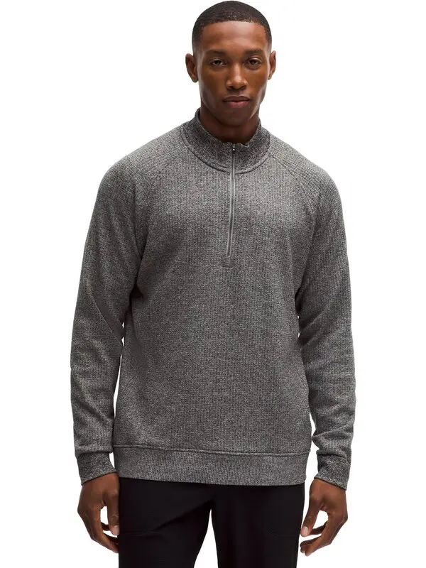 Lululemon Engineered Warmth Half Zip - Feather Grey/graphite Grey