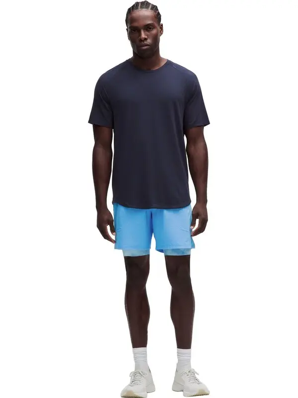 Lululemon License To Train Lined Short 7 - Ocean Wave