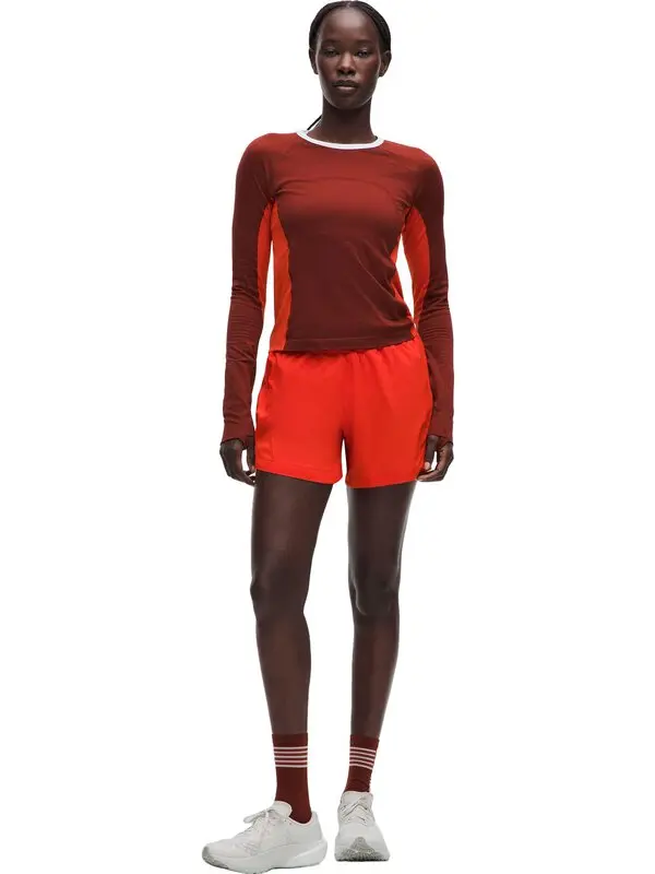 Lululemon Track That High-rise Lined Short 5 - Cherry Ember