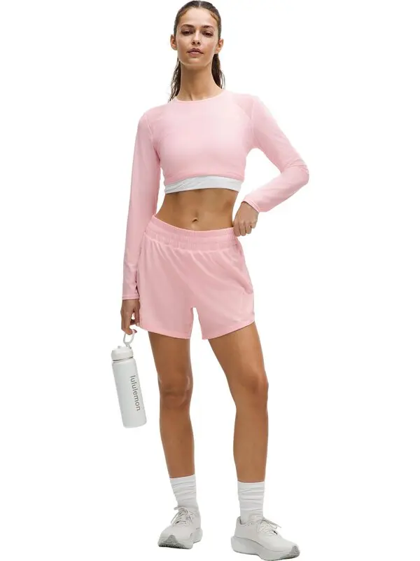 Lululemon Track That High-rise Lined Short 5 - Pink Pearl