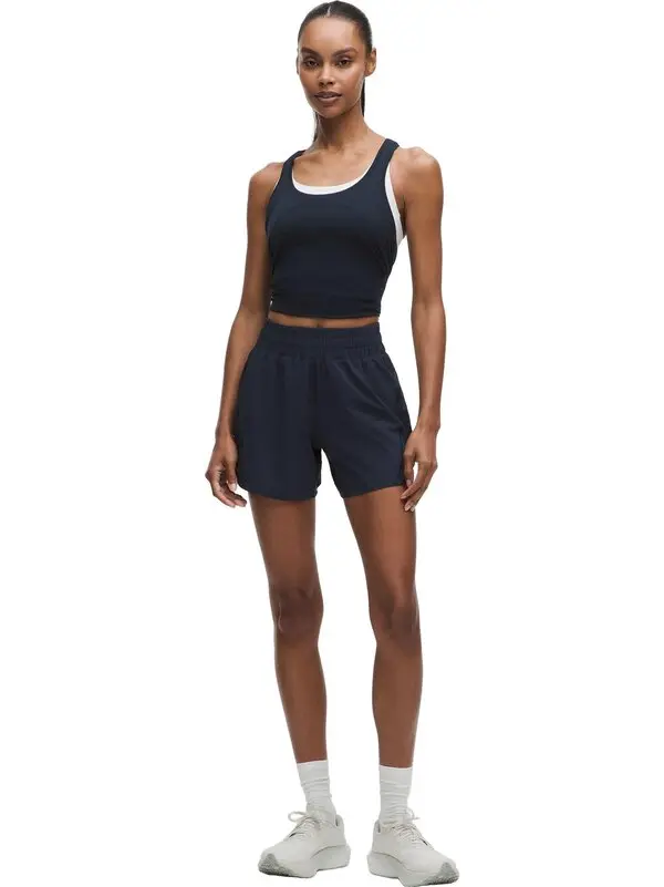 Lululemon Track That High-rise Lined Short 5 - True Navy