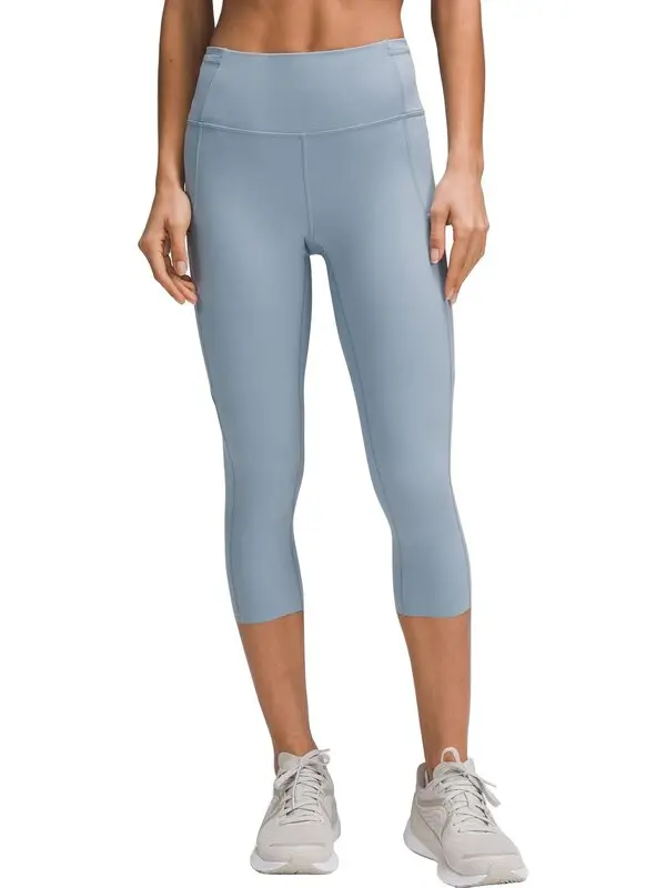 Lululemon Fast And Free High-rise 19" Crop - Concrete Blue
