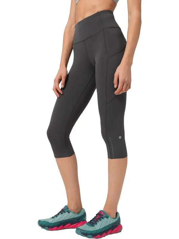 Lululemon Fast And Free High-rise 19" Crop - Graphite Grey