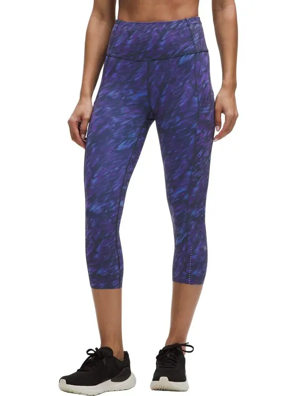 Lululemon Fast And Free High-rise 19" Crop - Motion Dash Blue Multi