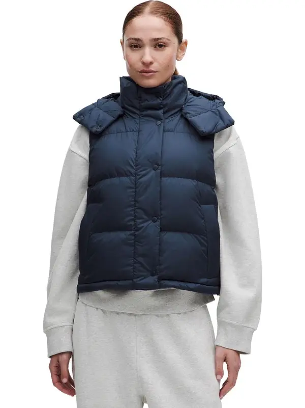 Lululemon Wunder Puff Cropped Vest - True Navy