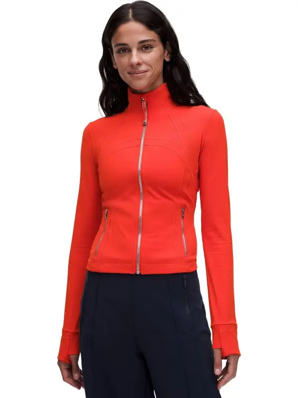 Lululemon Define Cropped Jacket - Cherry Ember/mirror Silver/mirror Silver