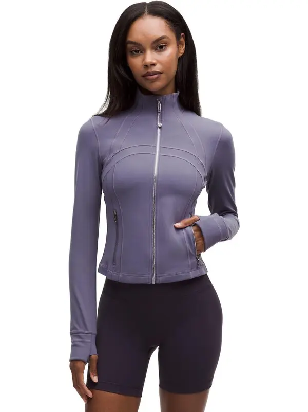 Lululemon Define Cropped Jacket - Grape Mist/mirror Silver/mirror Silver