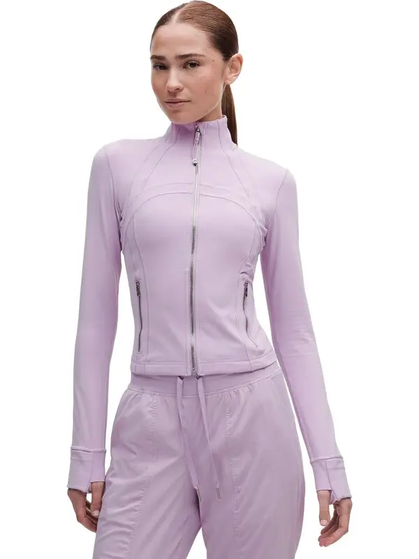 Lululemon Define Cropped Jacket - Lilac Play/mirror Silver/mirror Silver