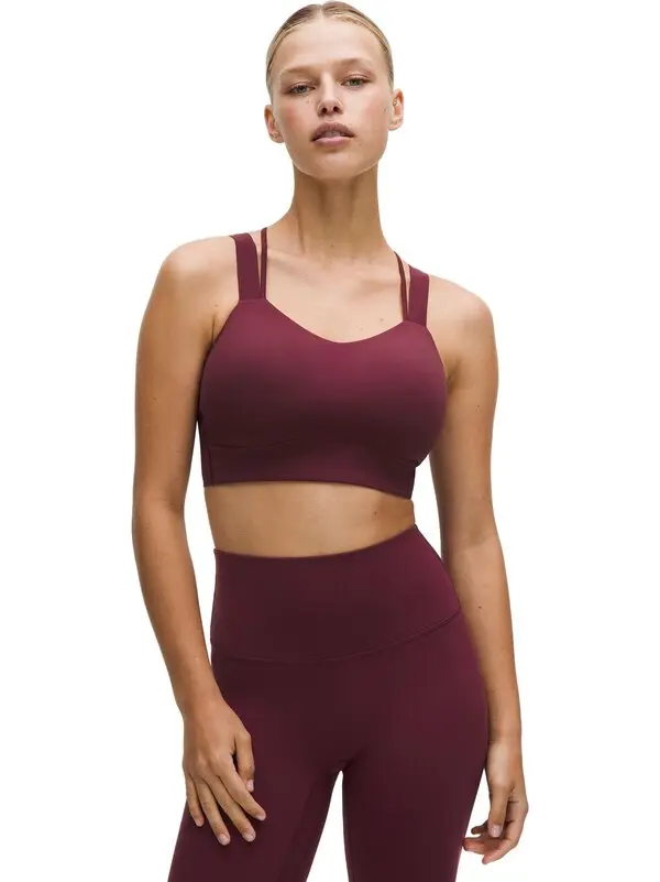 Lululemon Like A Cloud Longline Bra - Burgundy Bay