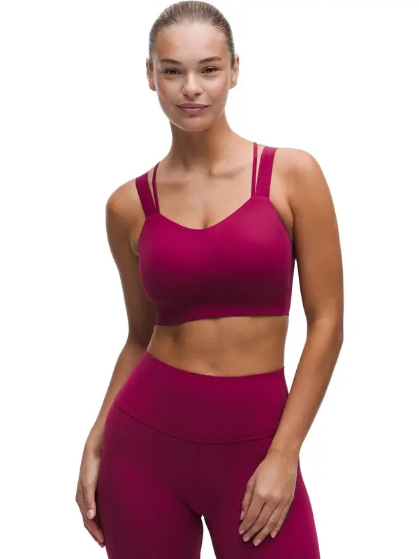Lululemon Like A Cloud Longline Bra - Raspberry Rave