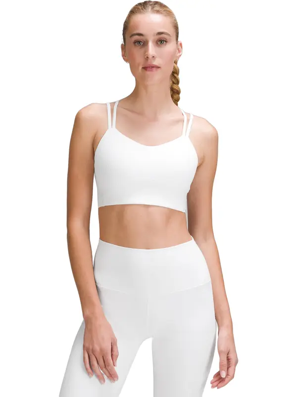 Lululemon Like A Cloud Ribbed Longline Bra - White