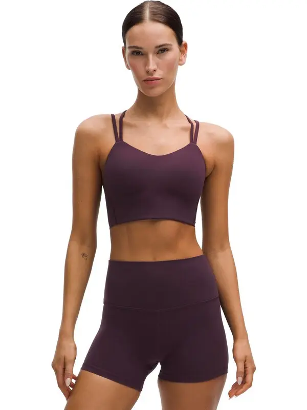 Lululemon Like A Cloud Longline Bra - Black Plum
