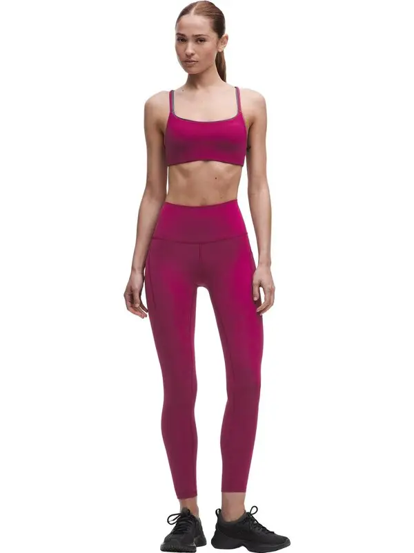 Lululemon Wunder Train High-rise Tight With Pockets 25 - Raspberry Rave