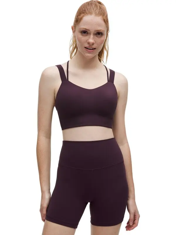 Lululemon Like A Cloud Longline Bra - Black Plum