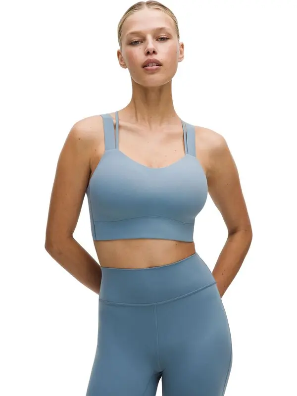 Lululemon Like A Cloud Longline Bra - Steel Blue