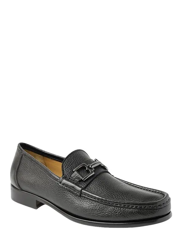 Bruno Magli Trieste Slip On Moc Toe Loafers - Black