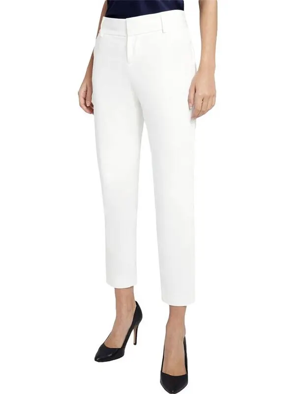 Alice + Olivia Stacey Slim Trouser - White