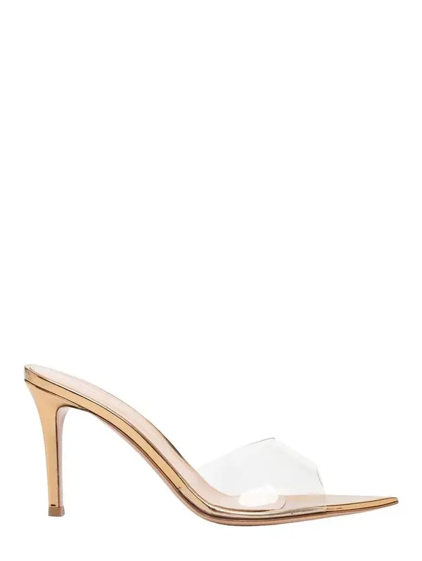 GIANVITO ROSSI Elle 85mm Transparent Sandals - Gold