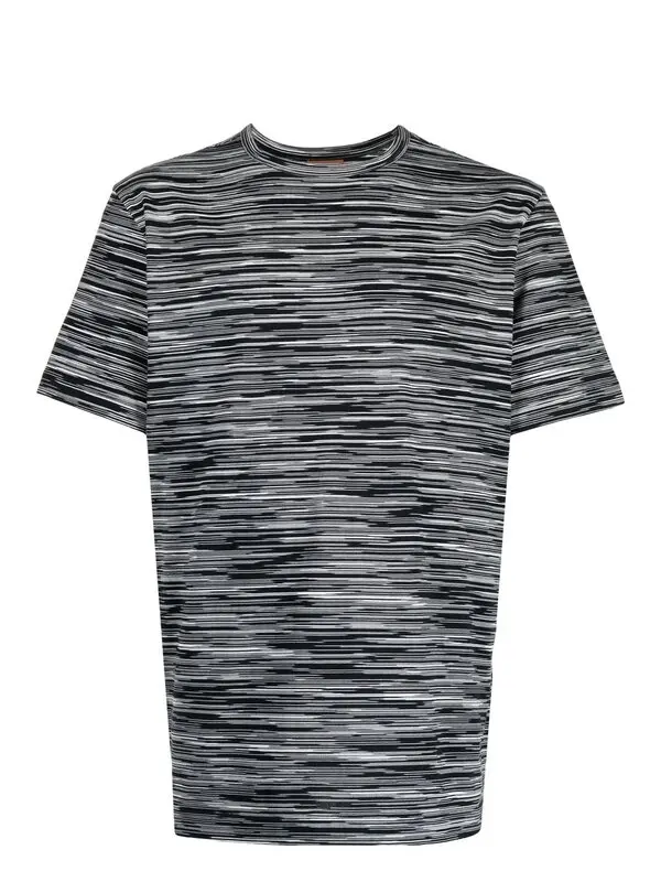 Missoni Striped Short-sleeved T-shirt - Black