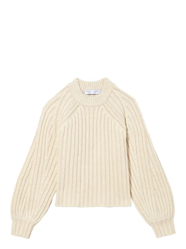 Proenza Schouler White Label Plaited Rib Crewneck Jumper - Neutrals