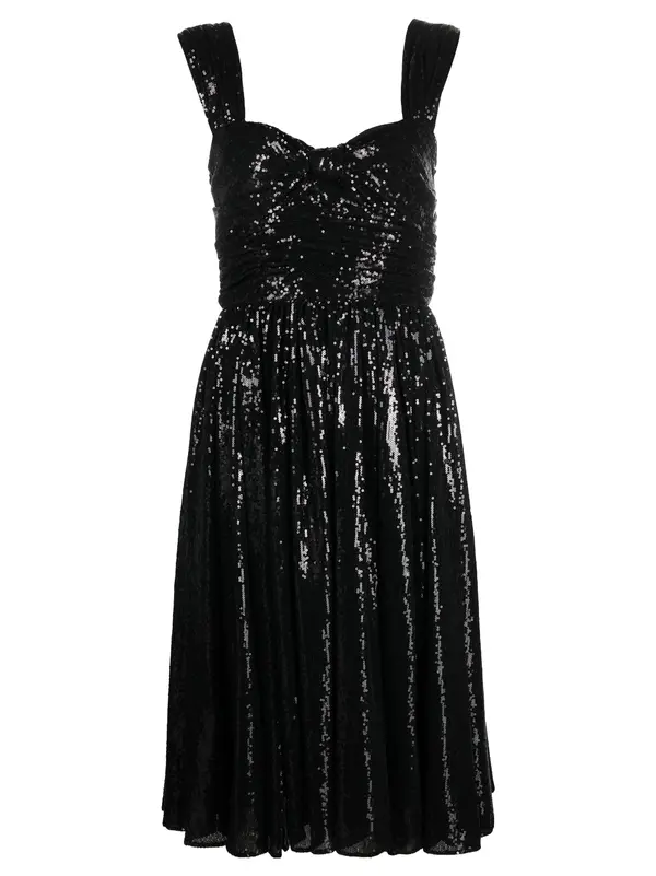 Polo Ralph Lauren Sequin-embellished Midi Dress - Black