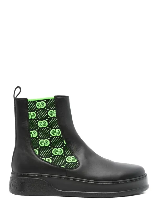 Gucci Gg Supreme Ankle Boots - Black