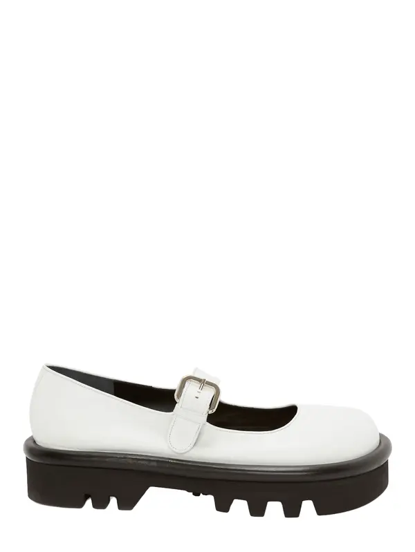 JW Anderson Bumper-tube Leather Mary Janes - White