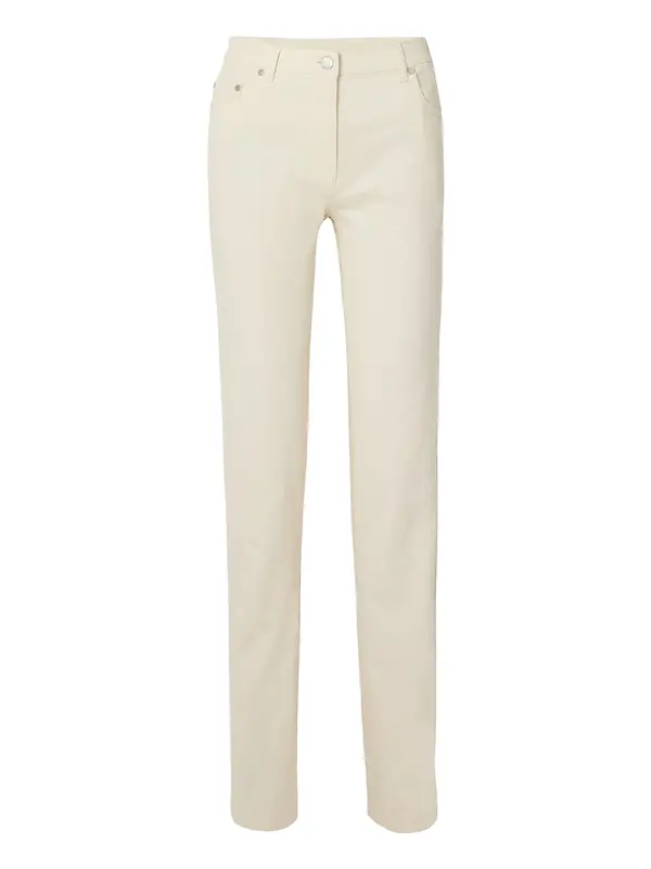 PETER DO High-rise Slim-leg Jeans - Off-white