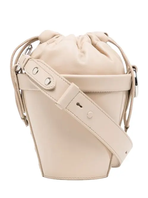 MAISON MARGIELA Mini Leather Bucket Bag - Brown
