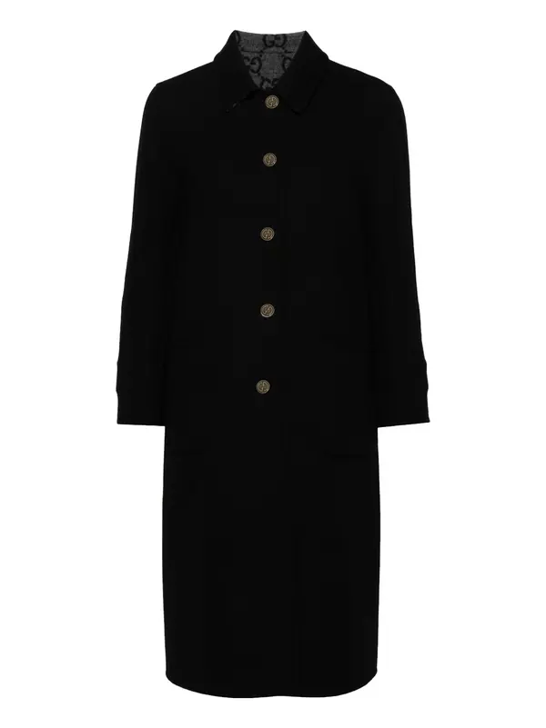 Gucci Single-breasted Tailored Coat - Black