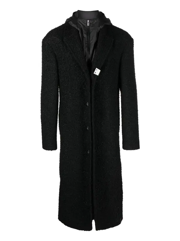 1017 Alyx 9sm Bouclé Layered Single-breasted Coat - Black